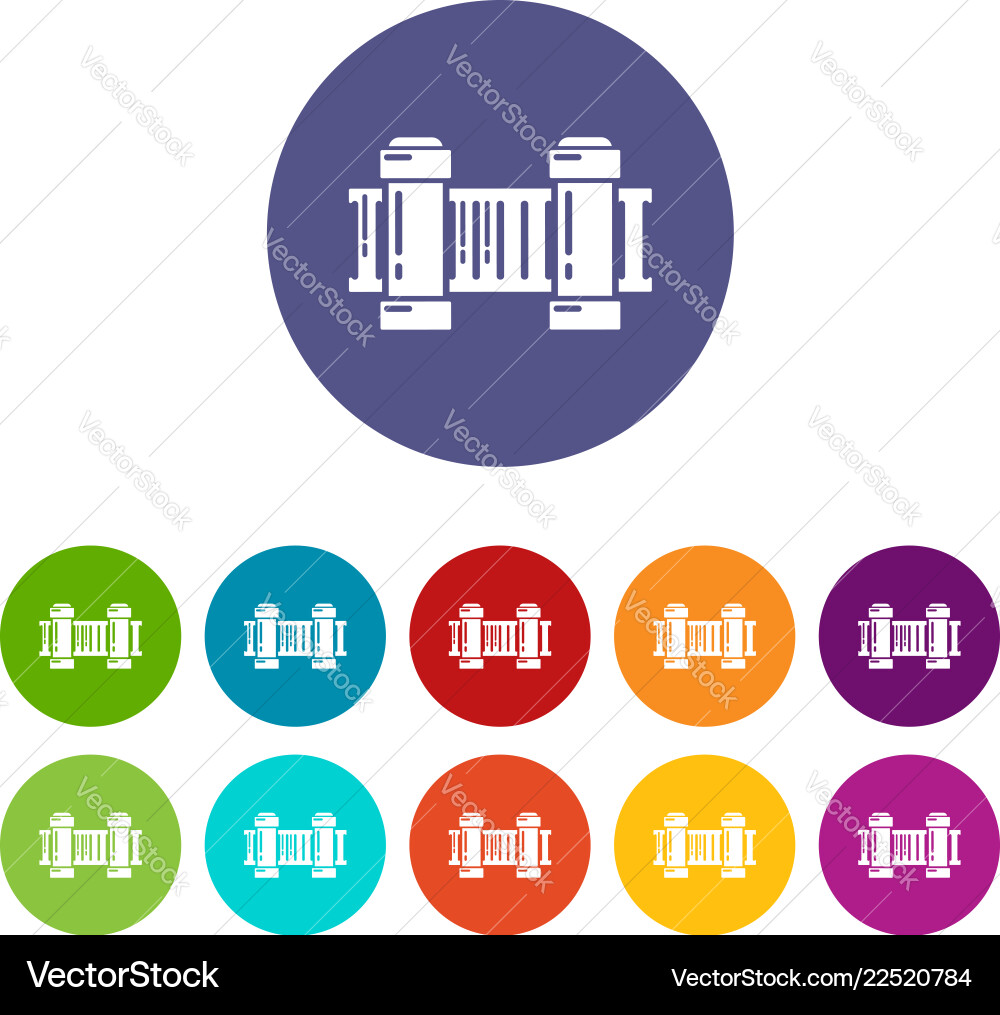 Fence architecture icon simple black style Vector Image