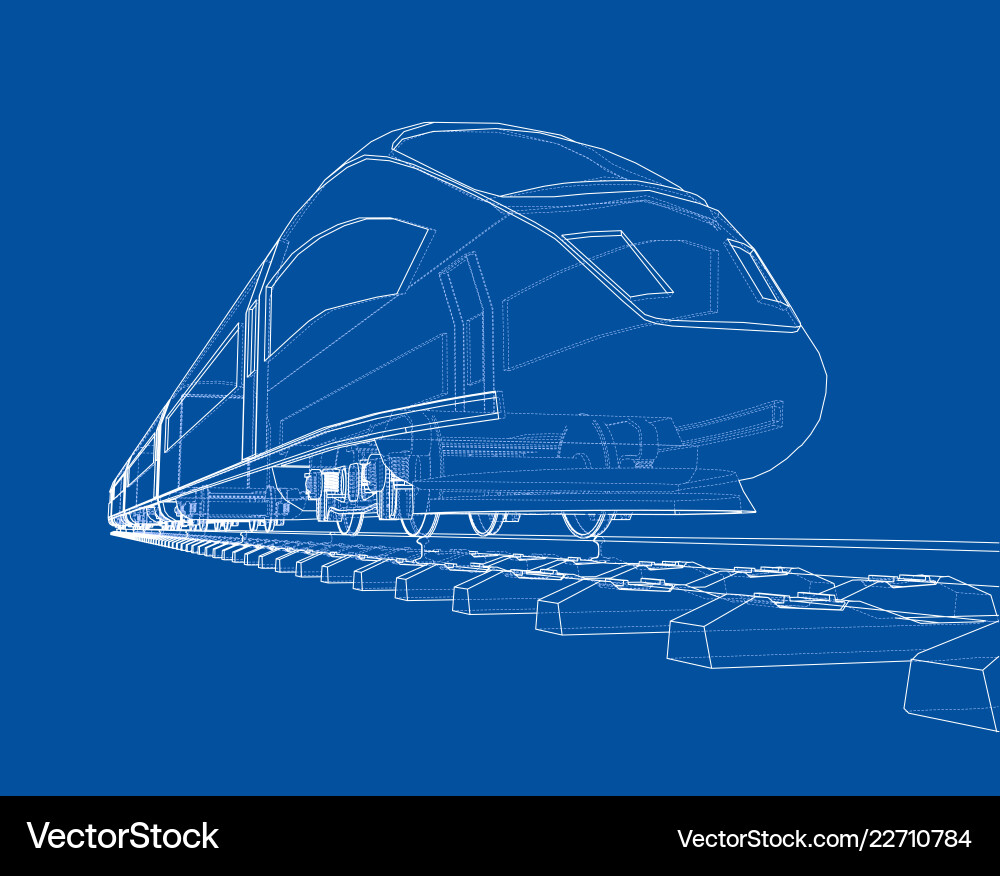 Modern speed train concept Royalty Free Vector Image