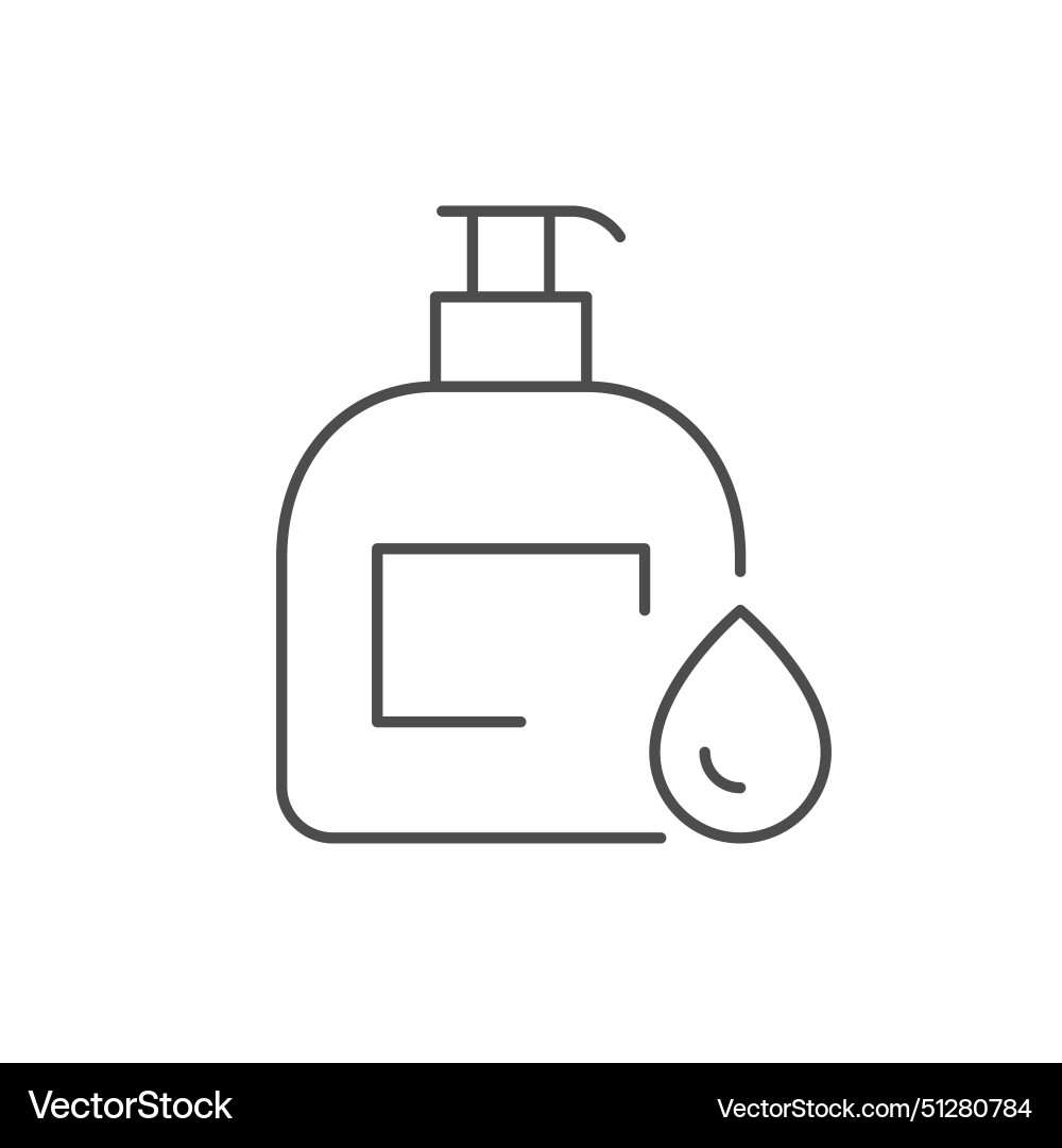 Moisturizing lotion line outline icon Royalty Free Vector