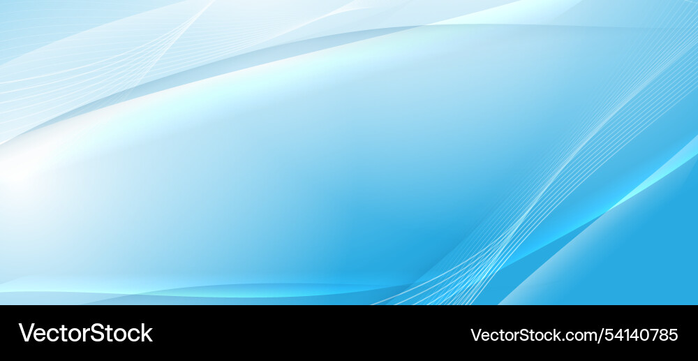 Abstract light blue background with soft wave Vector Image