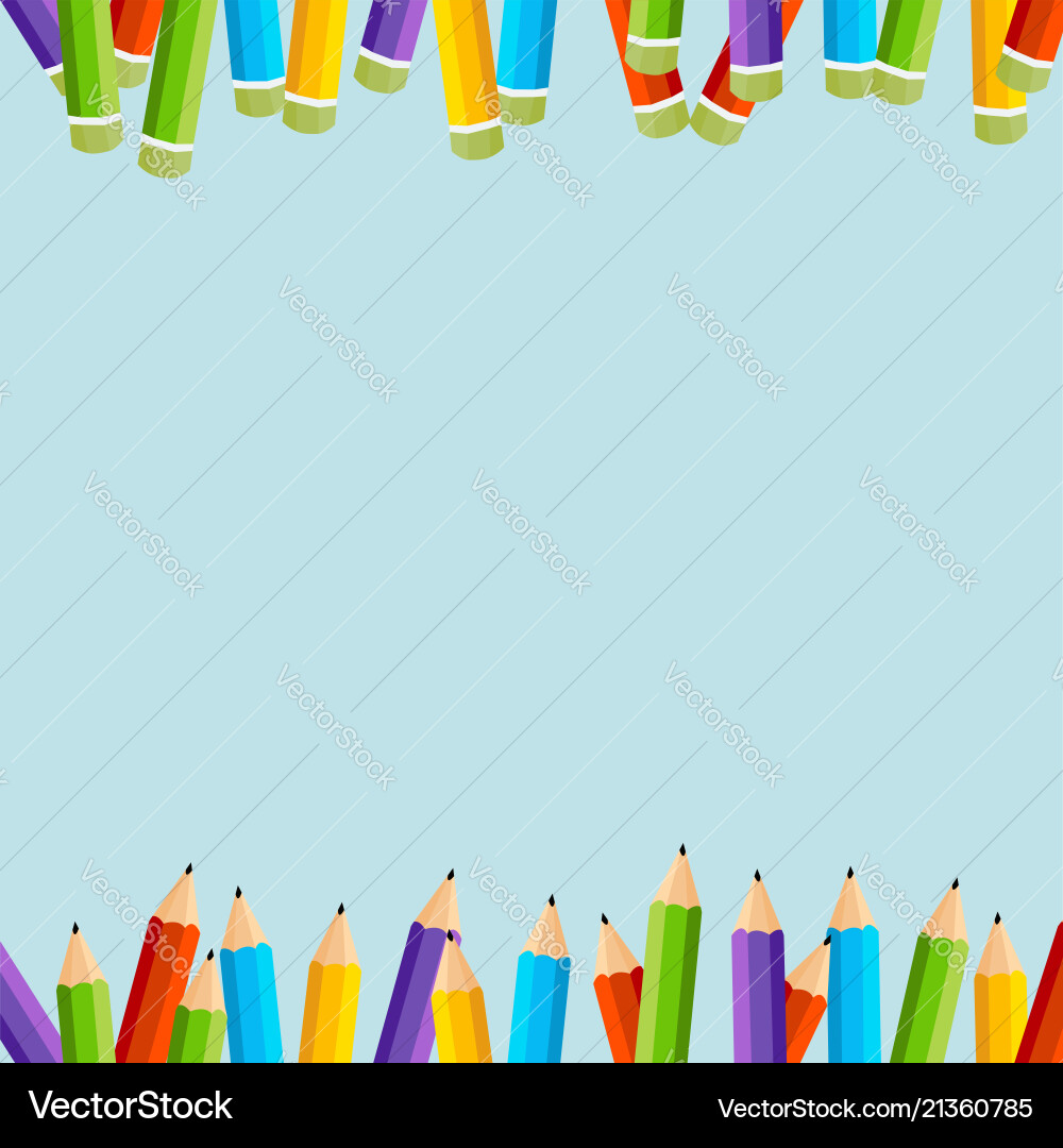 Colorful pencils background Royalty Free Vector Image