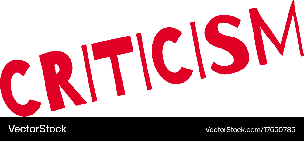 Criticism rubber stamp Royalty Free Vector Image