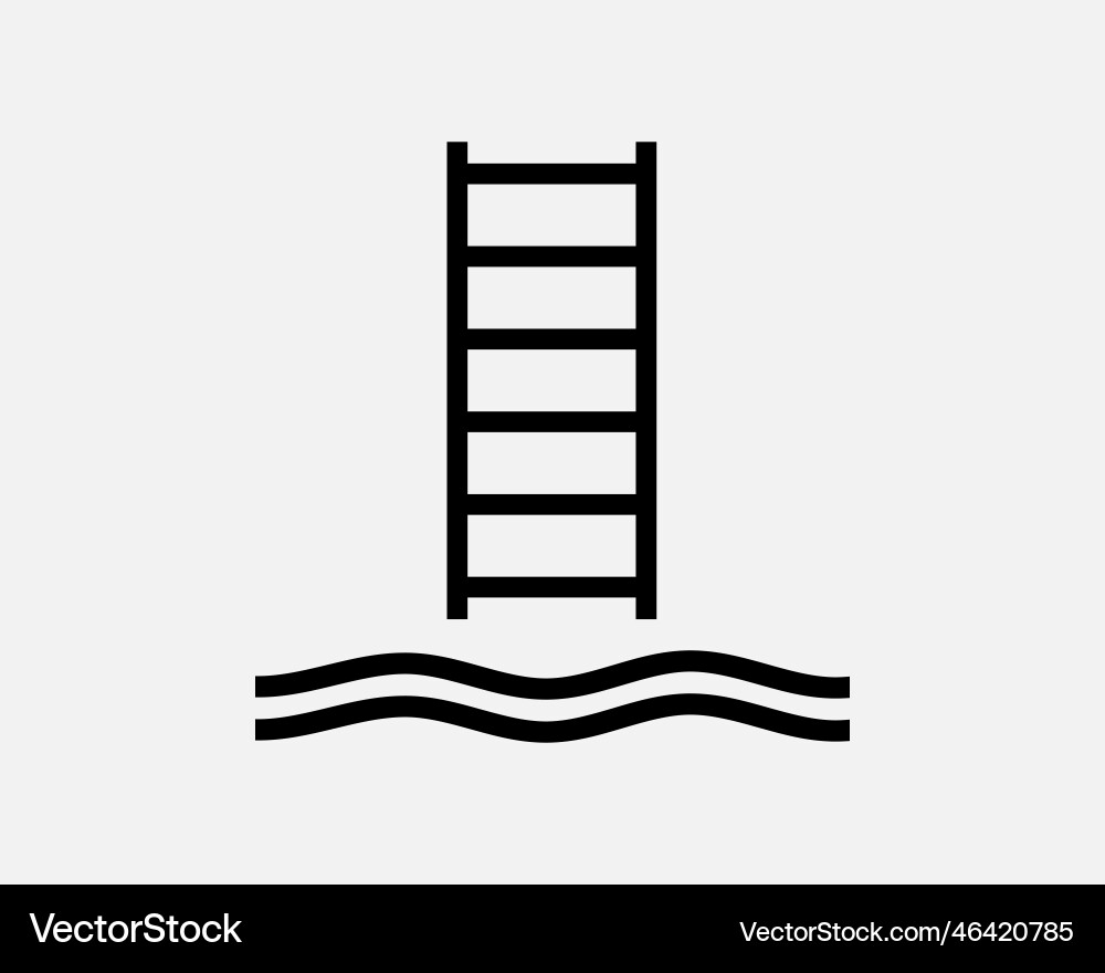 Embarkation pilot ladder icon Royalty Free Vector Image