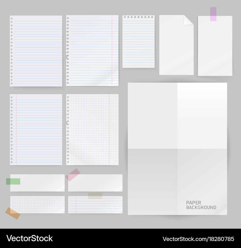 Group of paper background Royalty Free Vector Image
