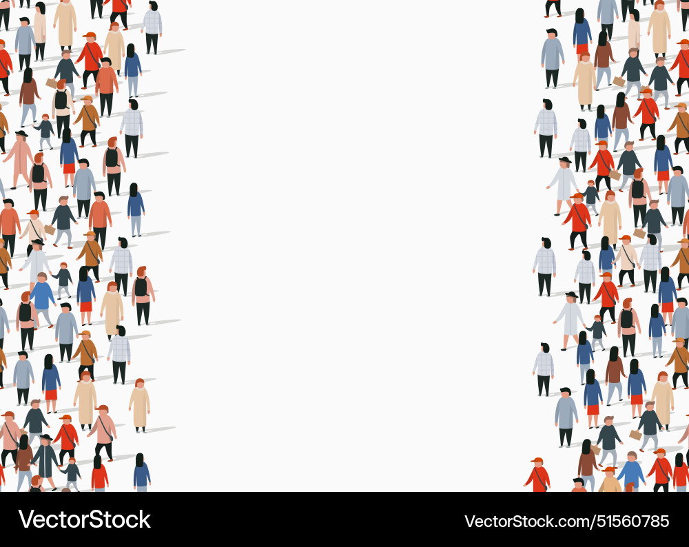 Large group of people on white background Vector Image