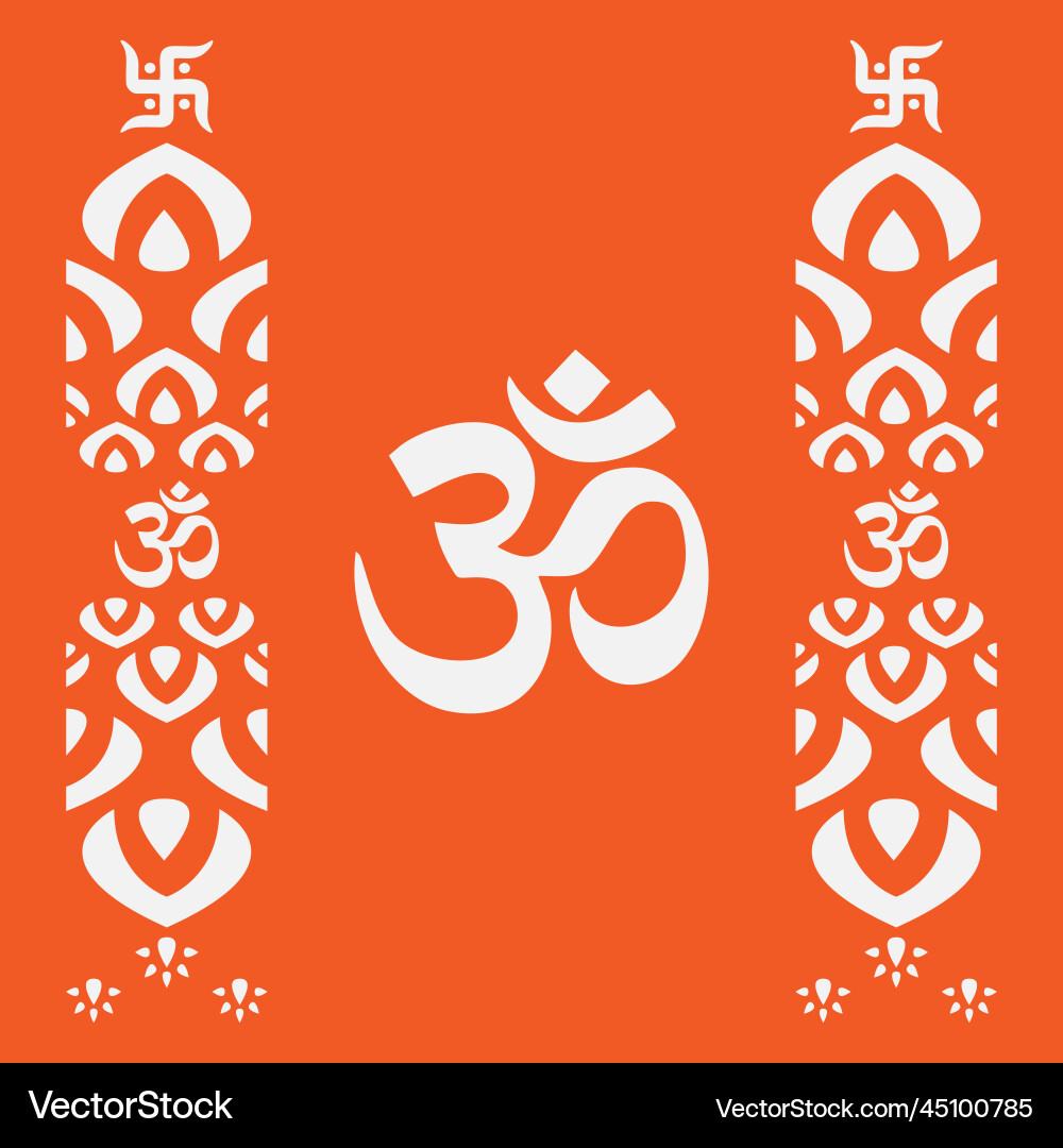 Om design concept for temples houses Royalty Free Vector