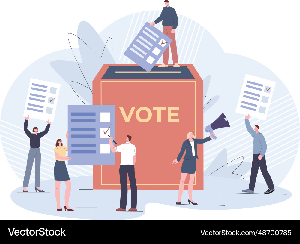 People vote polling and electoral system Vector Image