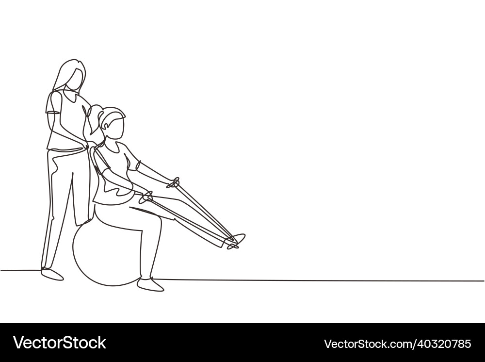 Physiotherapy Line Drawing Royalty Free Vector Image