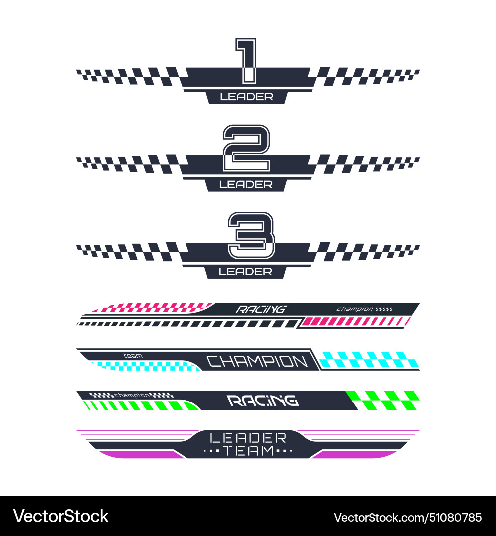 Racing a sample of the design team Royalty Free Vector Image