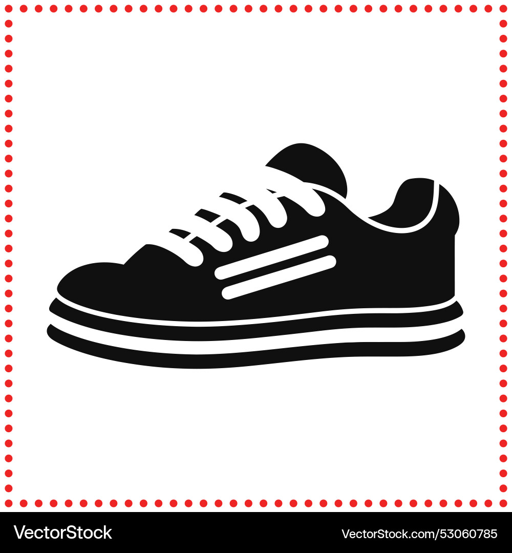 Stylized sneaker icon perfect for casual Vector Image