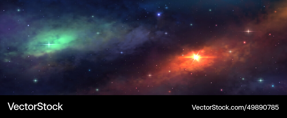 Universe background cosmic view with stars Vector Image