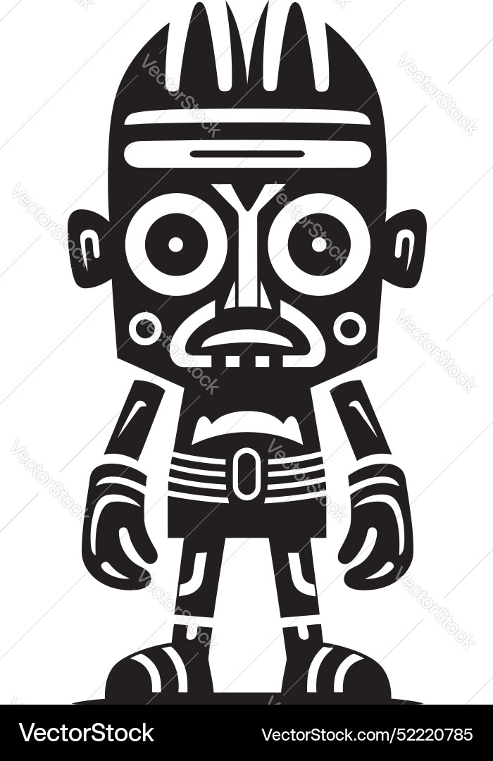 Wildwarrior tribal symbol majesty full Royalty Free Vector