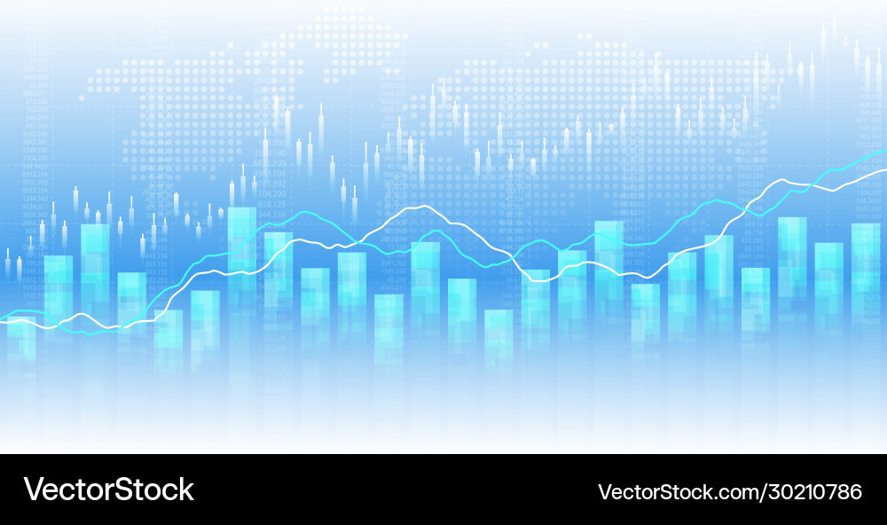Business financial stock trading chart Royalty Free Vector