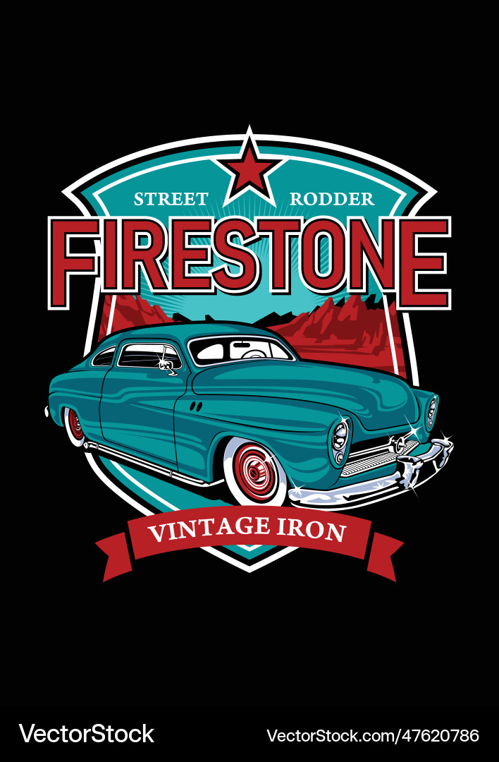 Classic Hot Rod Artwork Royalty Free Vector Image