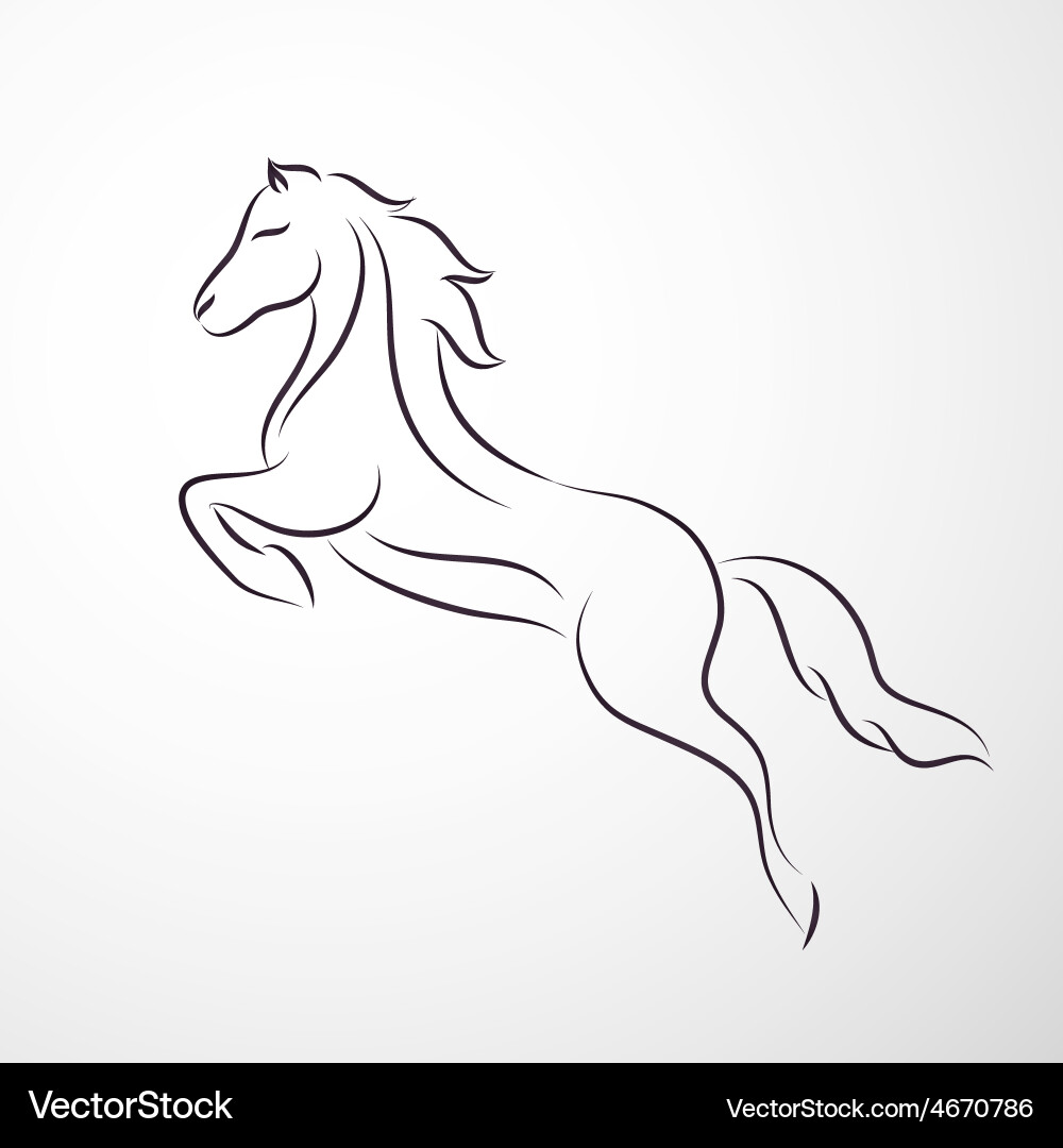 Pferd Symbol Lizenzfreies Vektorbild - VectorStock