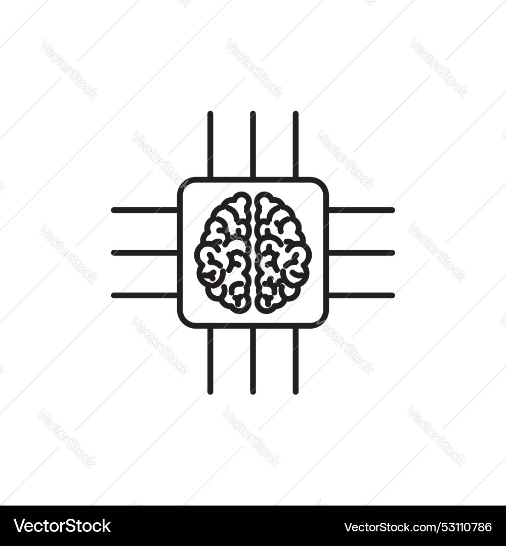 Intelligent system icon Royalty Free Vector Image