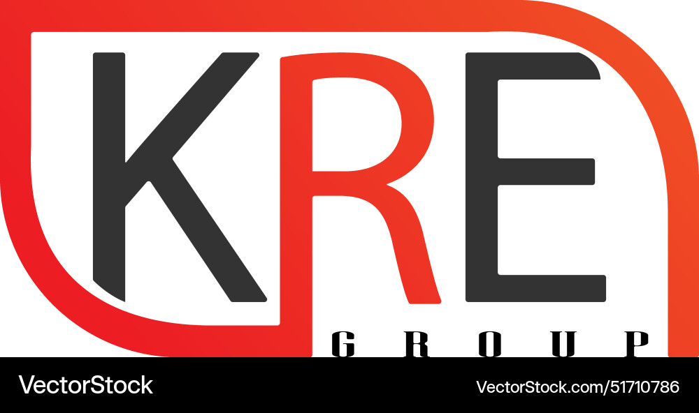 Letters kre logo design template simple Royalty Free Vector