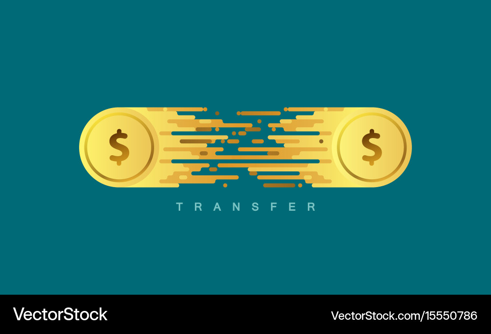 Money transfer Royalty Free Vector Image - VectorStock