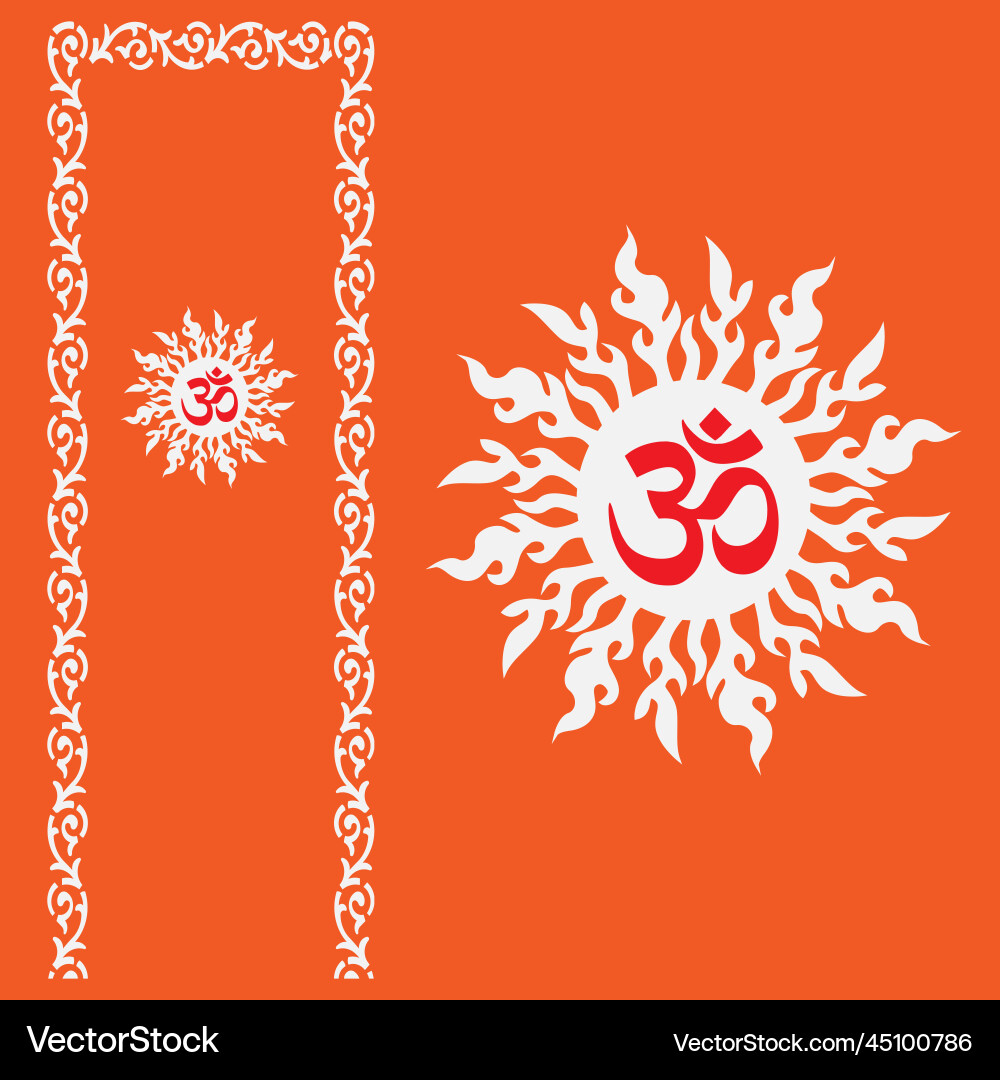Om design concept for temples houses Royalty Free Vector