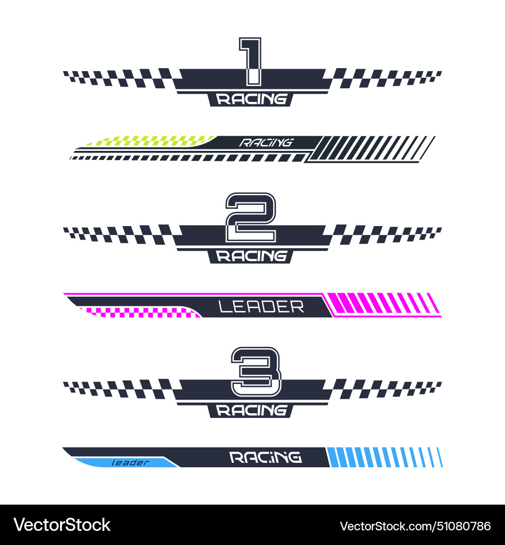 Racing a sample of the design team Royalty Free Vector Image