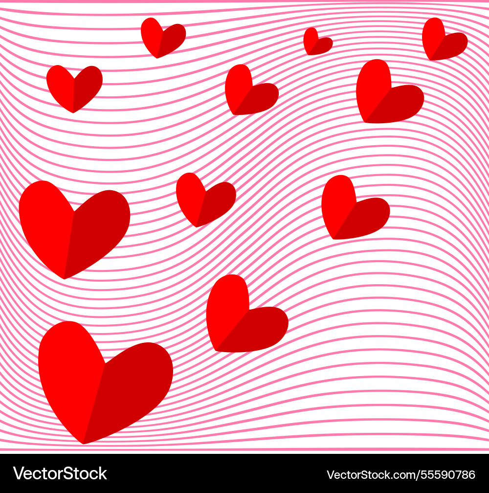 Red heart inscription love Royalty Free Vector Image