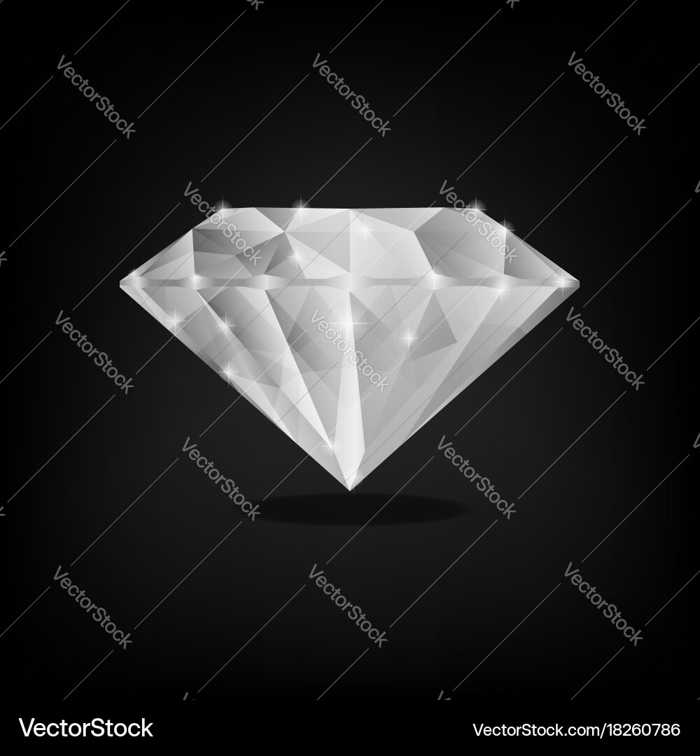 Shiny diamond Royalty Free Vector Image - VectorStock