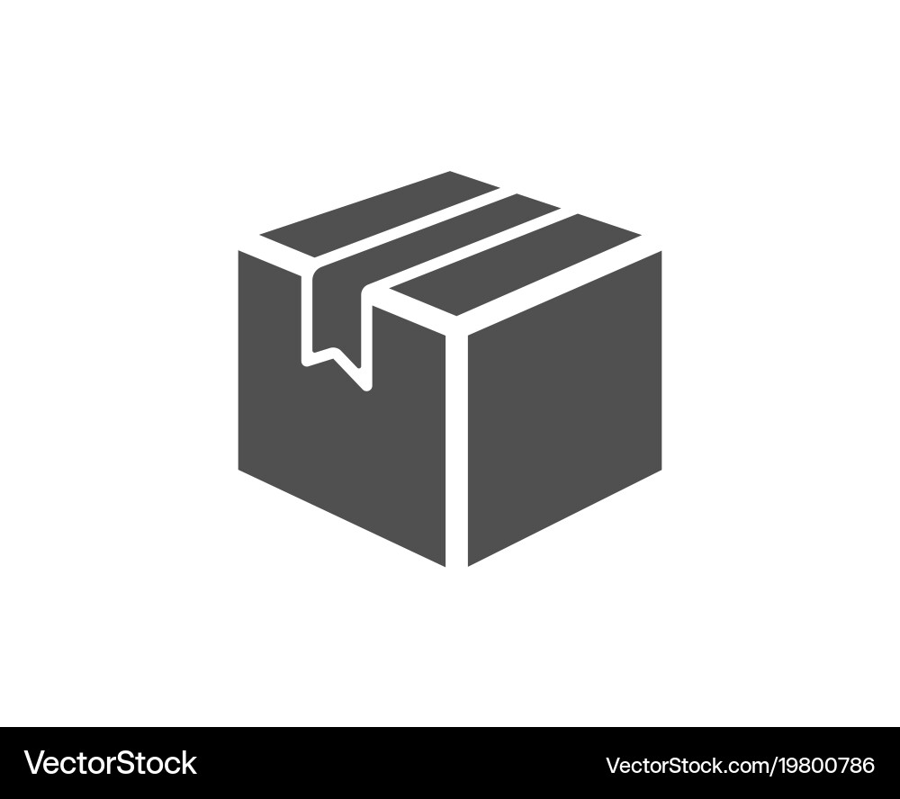 Shipping box simple icon logistics delivery sign Vector Image