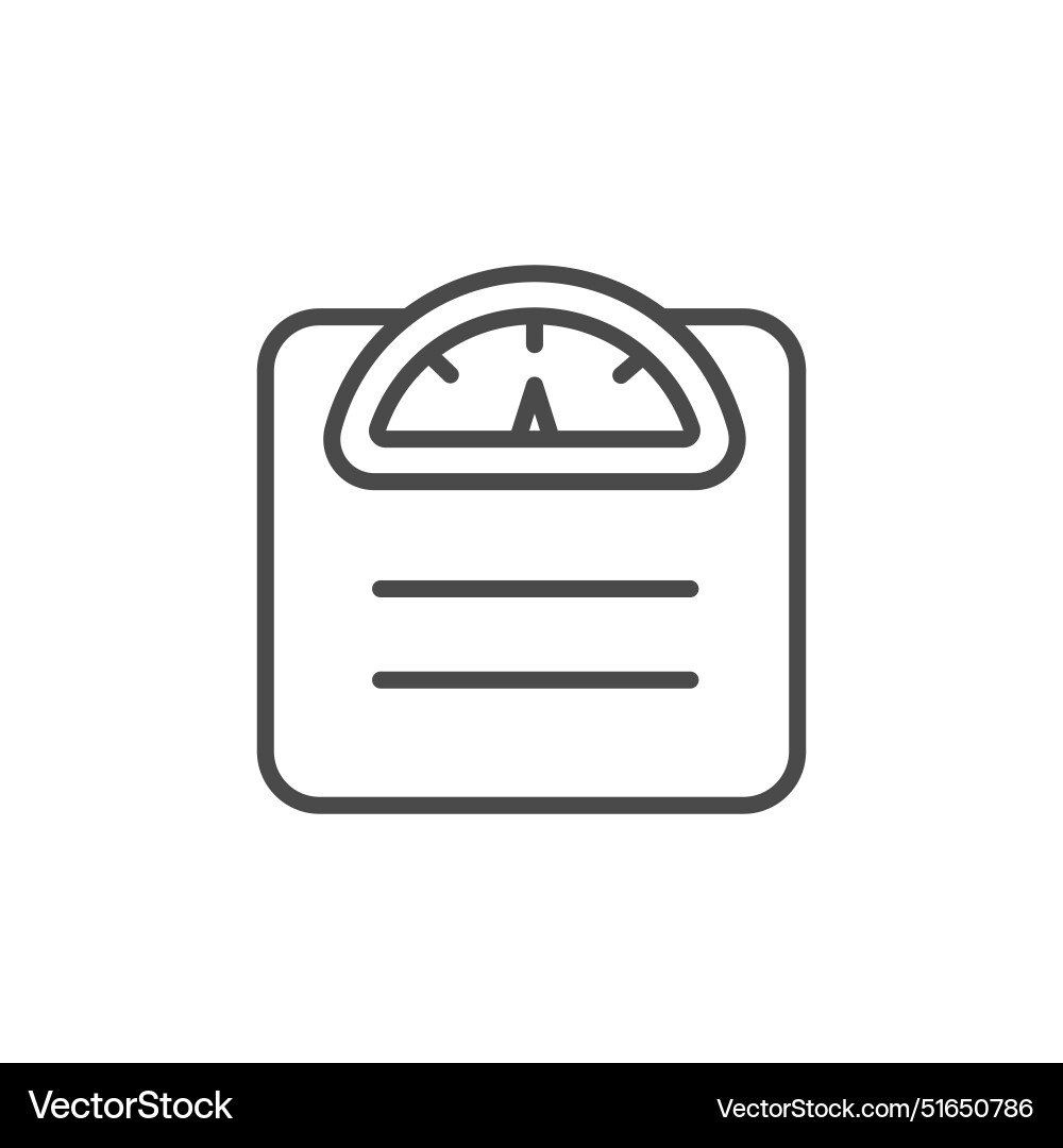 Weight scale line icon Royalty Free Vector Image