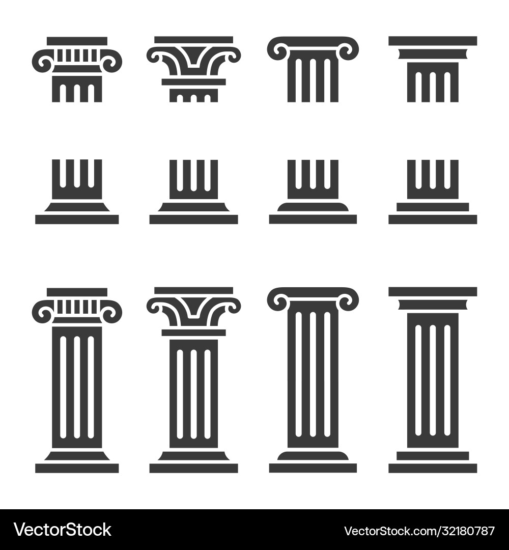 Temple Pillars Vector Images (over 3,600)