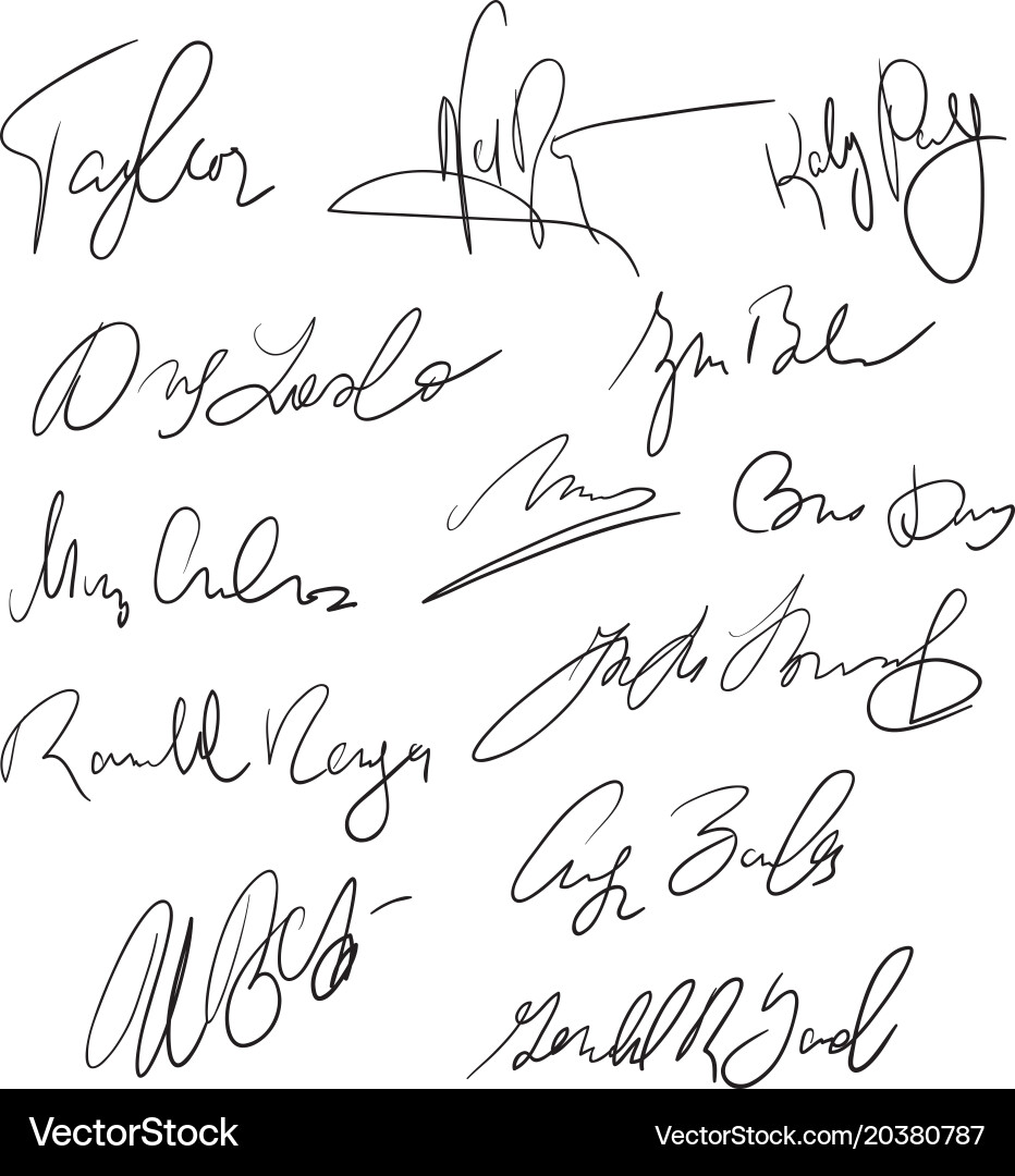 Autographs handwritten pen signatures for delivery