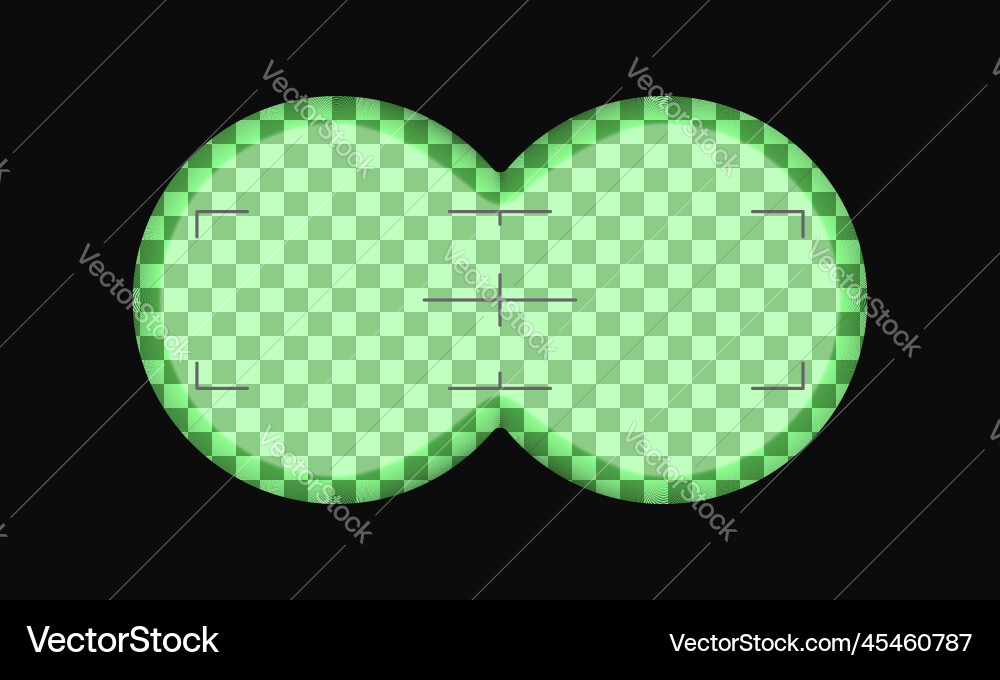 Binocular viewfinder template with green chromakey