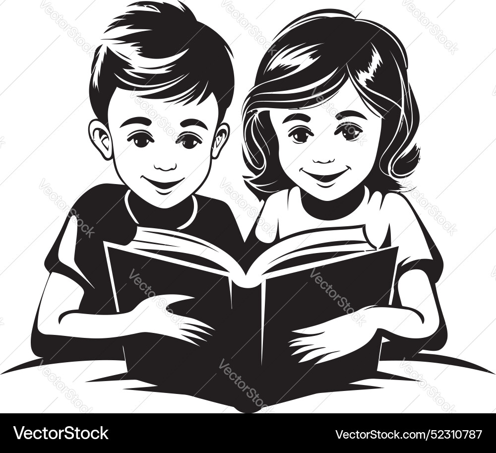 Book buzz reading icon read and imagine black Vector Image