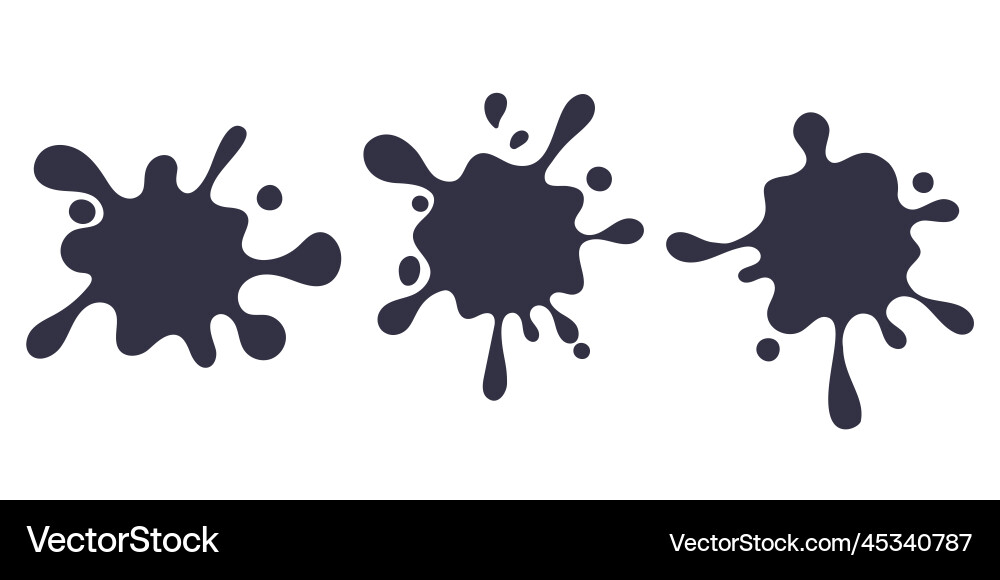 Cartoon drops splashes and splatters set Vector Image