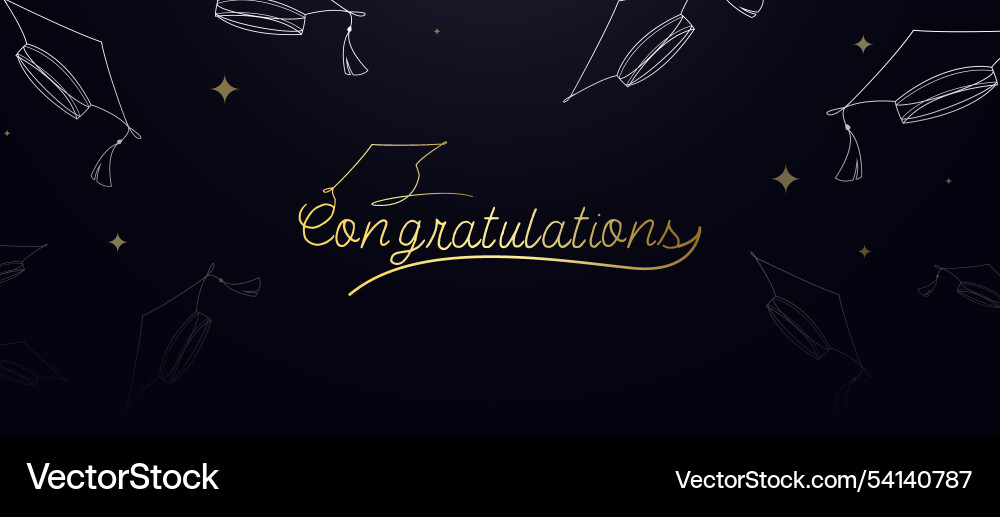 Elegant graduation celebration background Vector Image