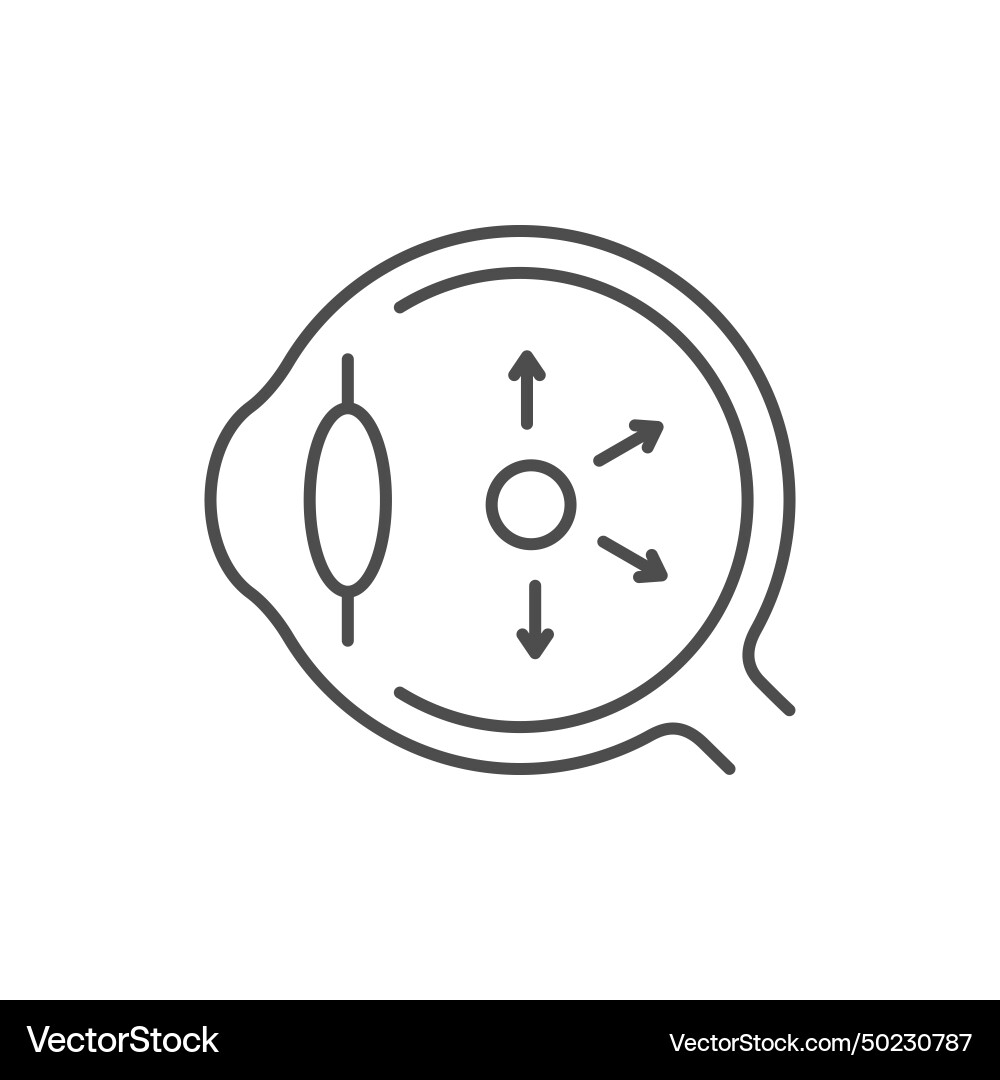 Eye glaucoma line outline icon Royalty Free Vector Image