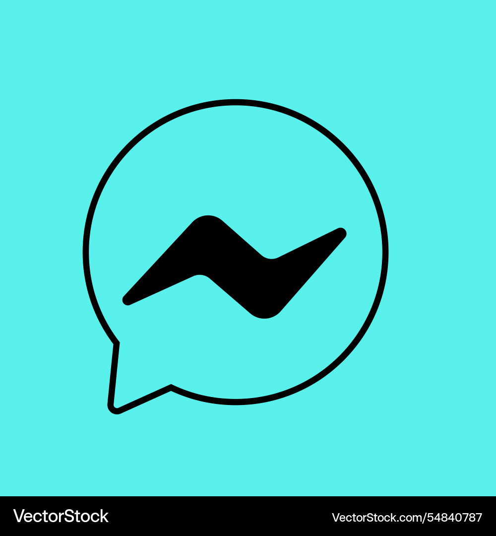 Facebook messenger icon Royalty Free Vector Image