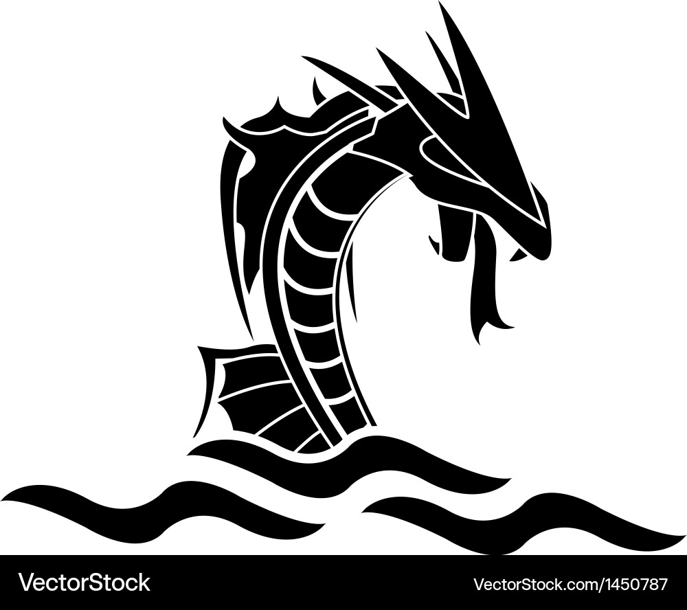 Sea monster Royalty Free Vector Image - VectorStock