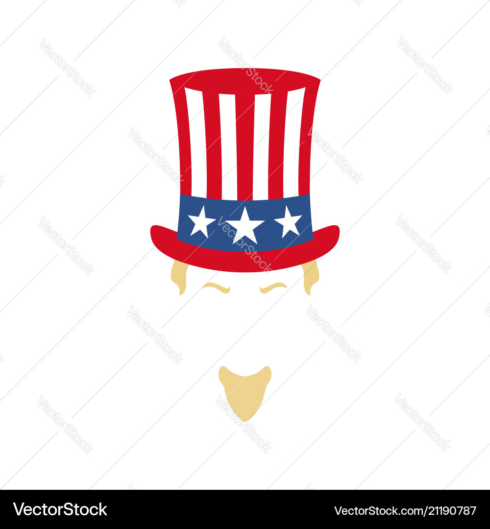Uncle Sam Portrait - Patriotic Design Royalty Free Vector