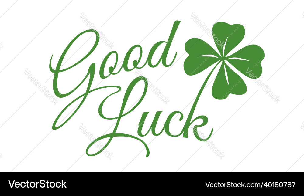 Vintage Shamrock Poster - Good Luck Royalty Free Vector