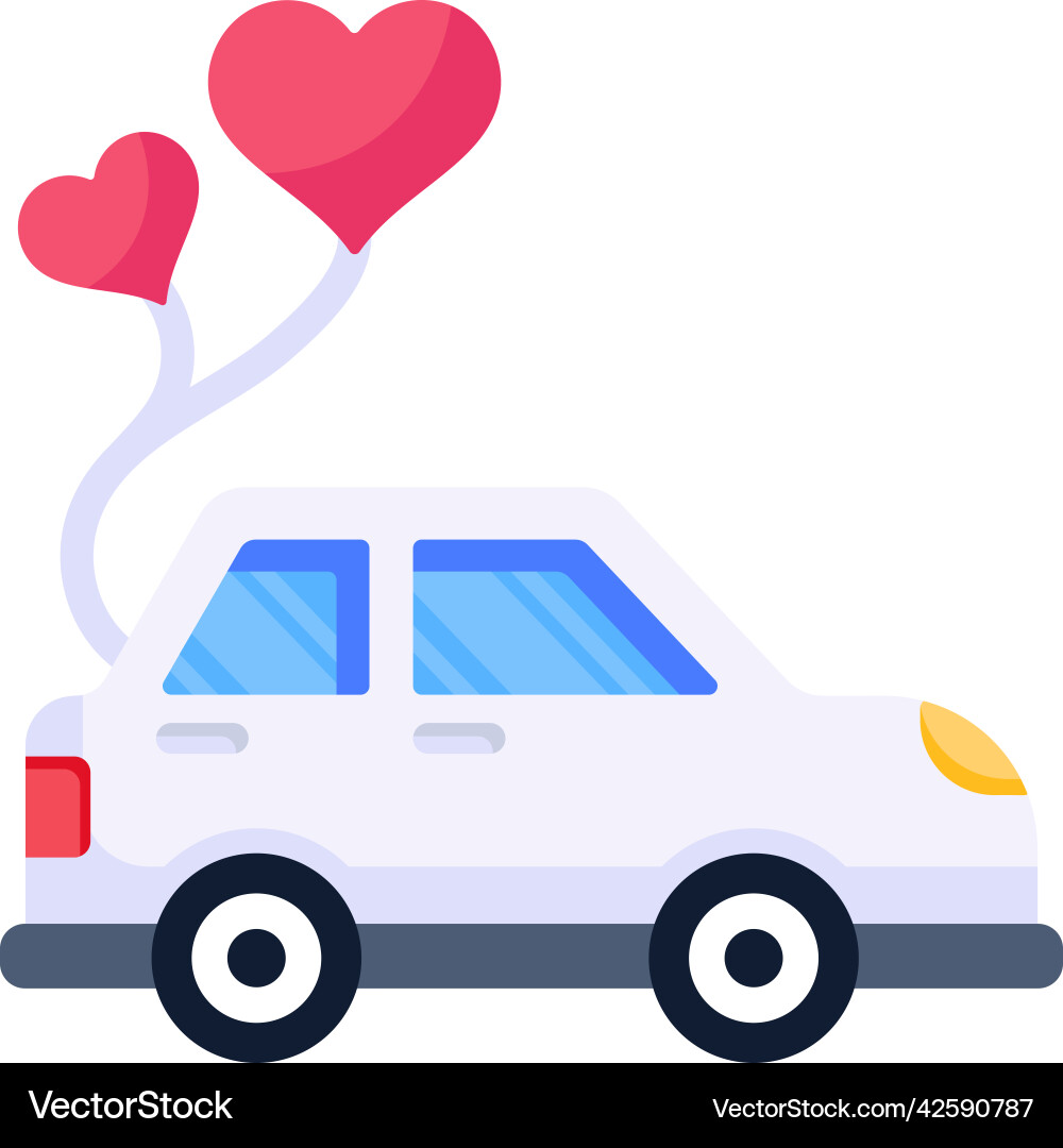Wedding car Royalty Free Vector Image - VectorStock