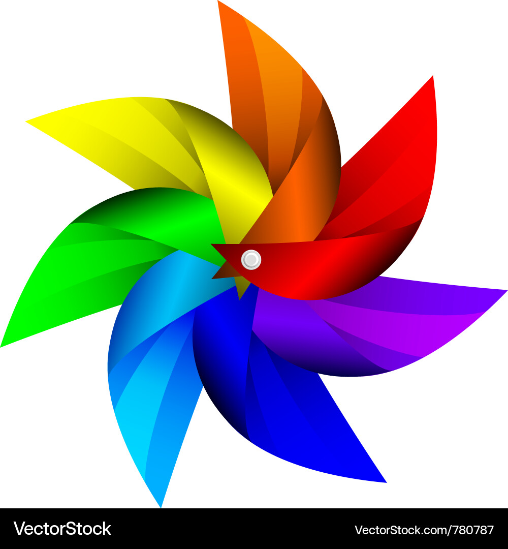 Windmill toy Royalty Free Vector Image - VectorStock