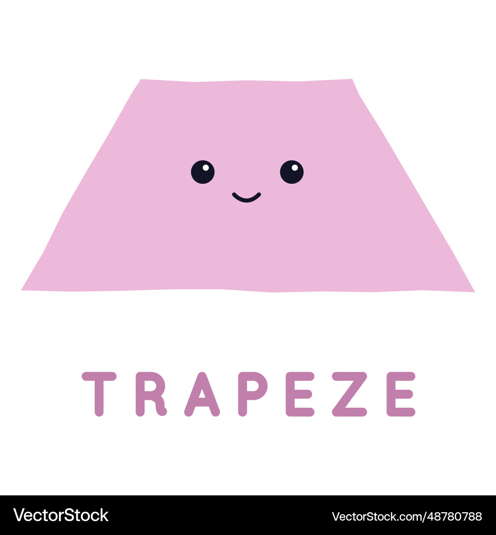Cute trapeze shape Royalty Free Vector Image - VectorStock
