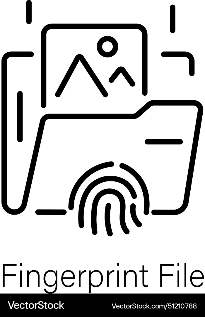 Fingerprint file Royalty Free Vector Image - VectorStock