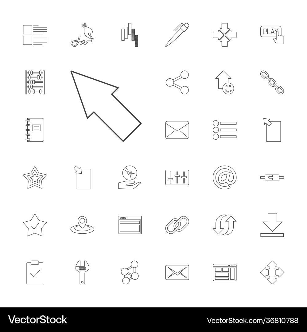 Interface icons Royalty Free Vector Image - VectorStock