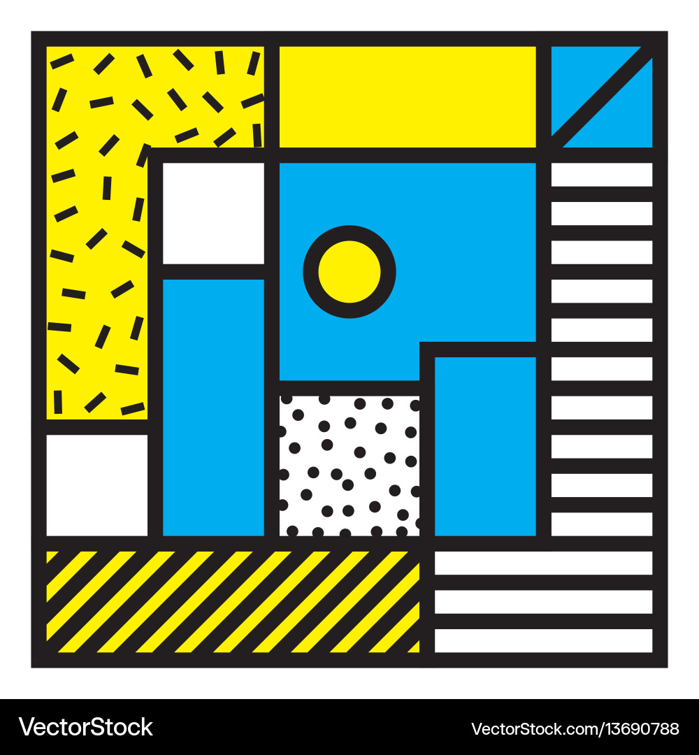 Neo Memphis Geometric Pattern Royalty Free Vector Image