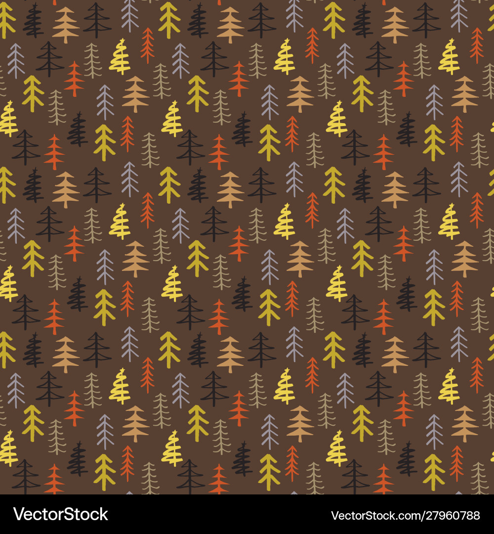 Pine Tree Christmas Pattern – Royalty-Free Vector | VectorStock