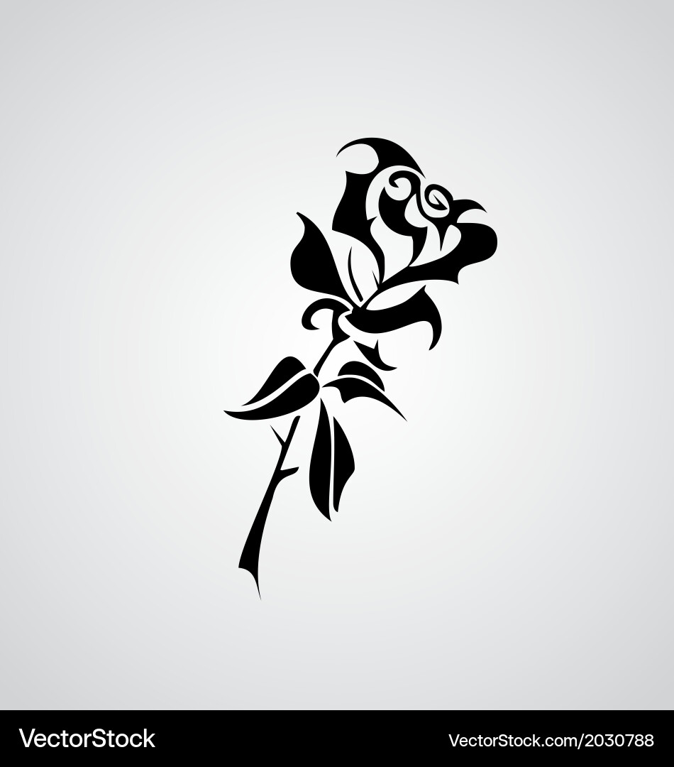 Tribal Rose Tattoo Royalty Free Vector Image - VectorStock
