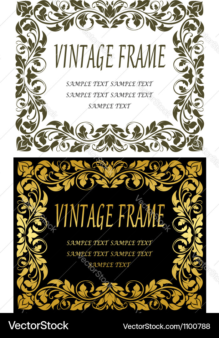 Vintage frames Royalty Free Vector Image - VectorStock