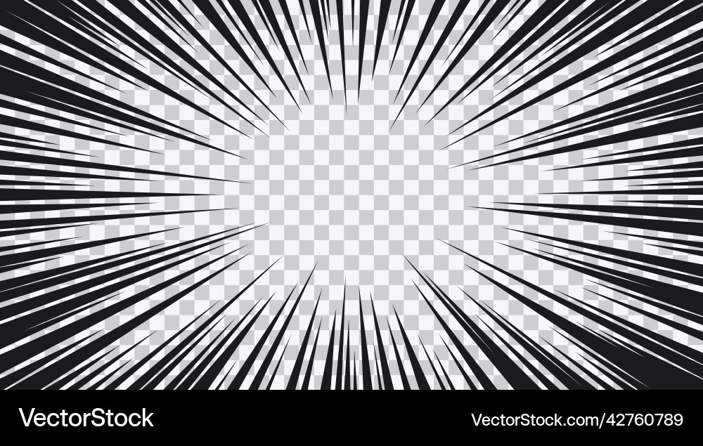 Anime Speed Burst Radial Lines Royalty Free Vector Image