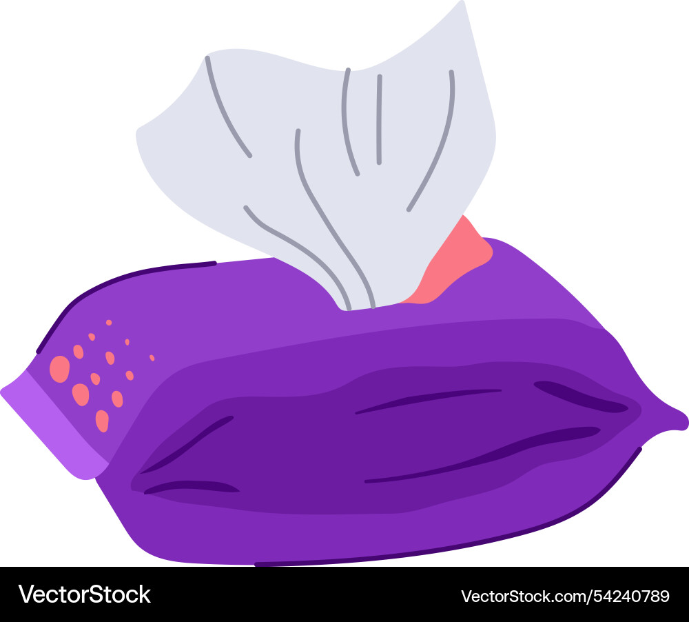 Biodegradable makeup remover wipes cartoon Vector Image